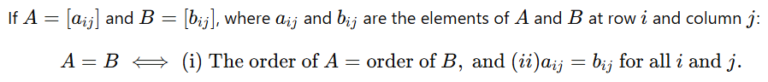 Equality of Matrices Examples Pdf - Questions and Answers | New Topic ...
