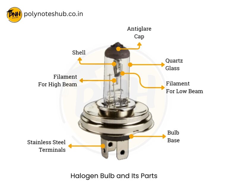 Halogen Bulb and Its Parts - Working | New Topic - Poly Notes Hub