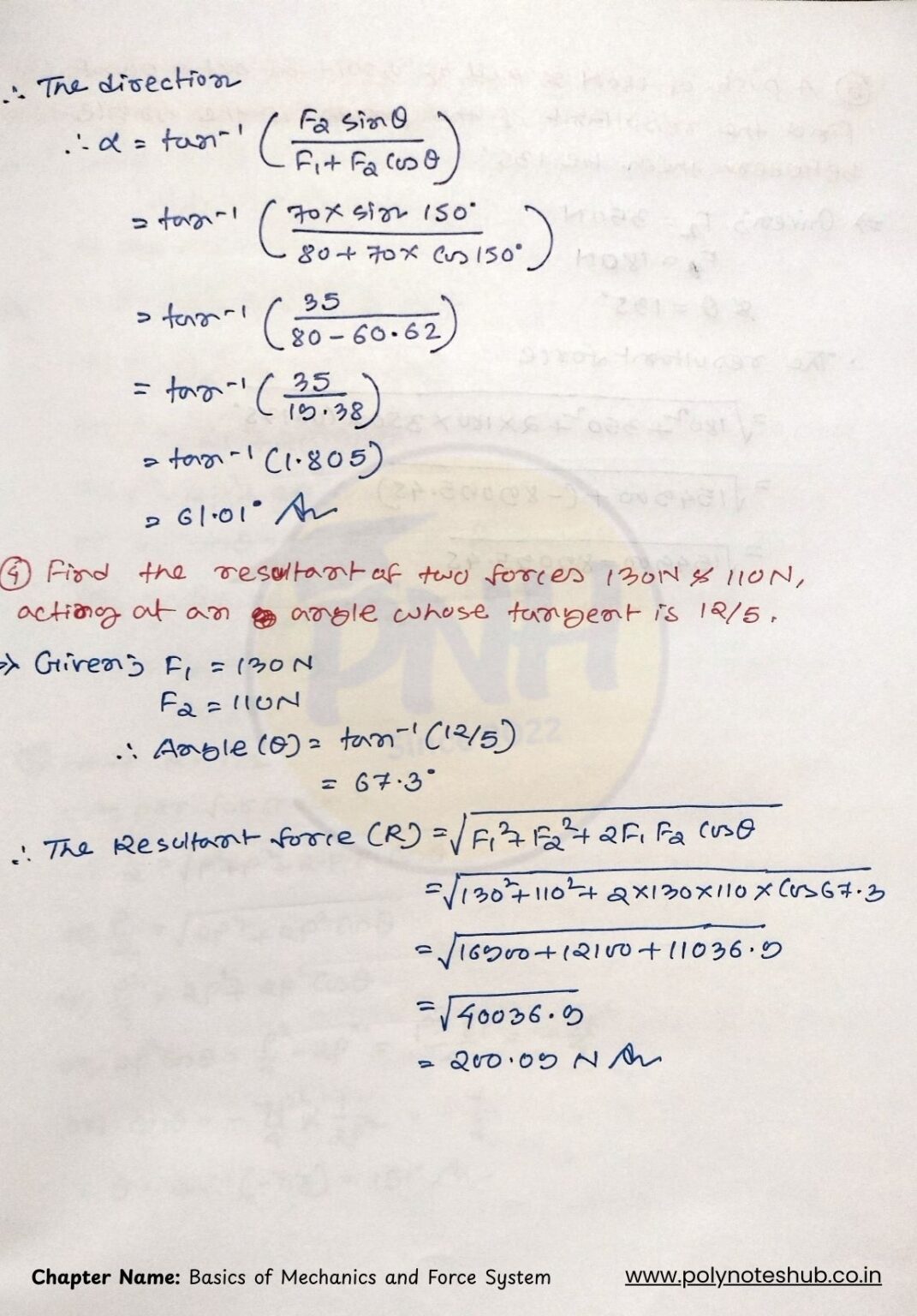 Basics of Mechanics and Force System Notes PDF [2026] - Poly Notes Hub