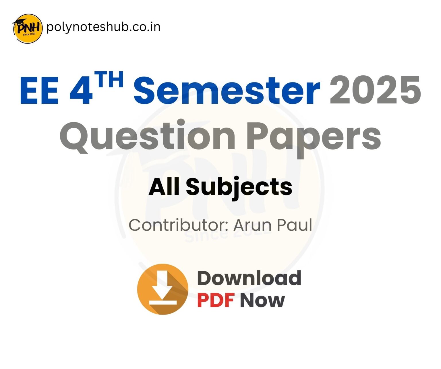 Free Pdf Notes of Electrical Engineering - Download